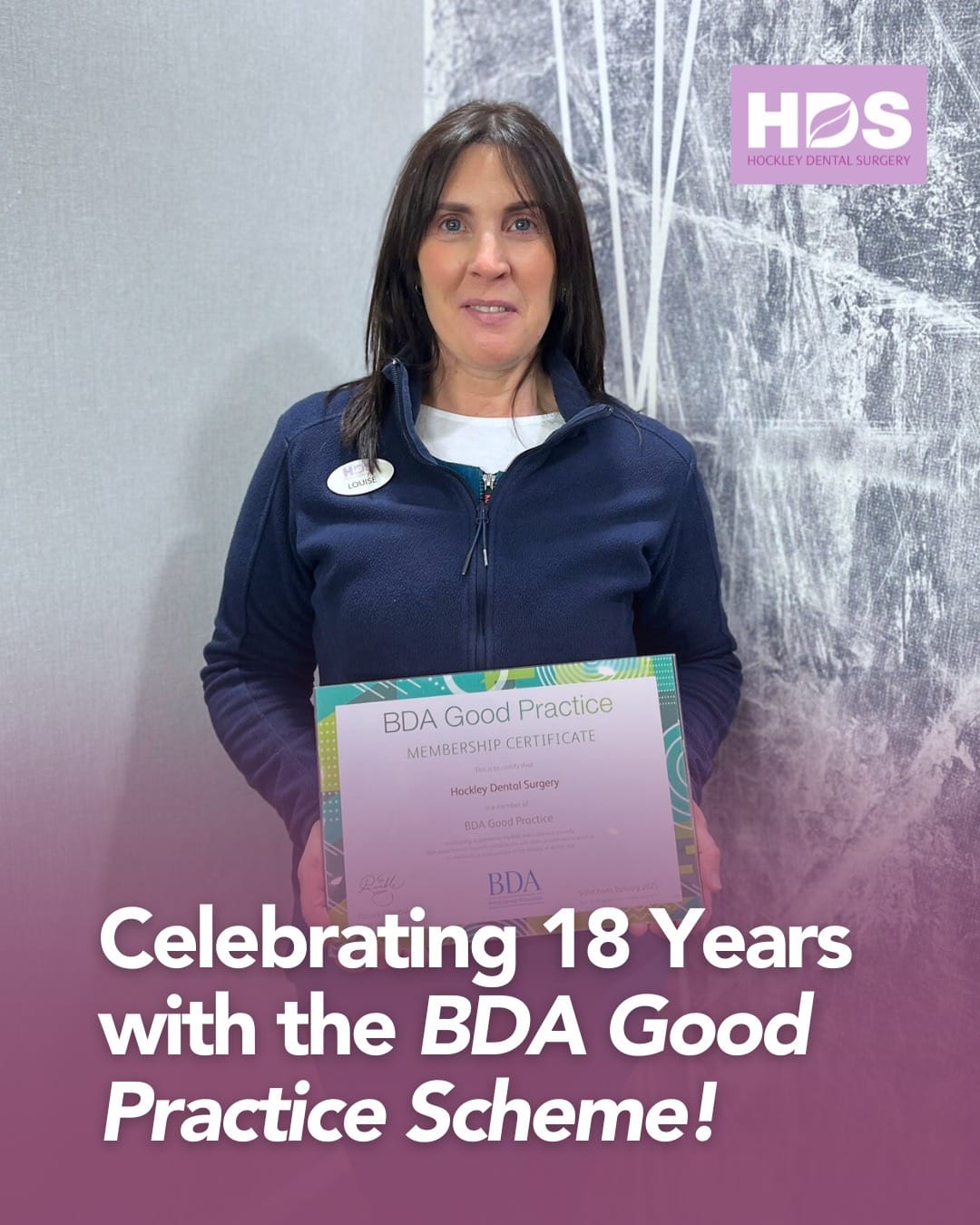 18 years as a member of the BDA Good Practice scheme! - Hockley Dental